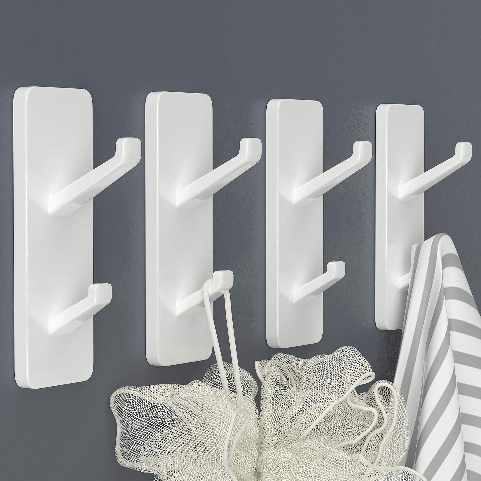 Extra Large Strong Stick on Hook Self Adhesive Hook 2" 50mm White ...