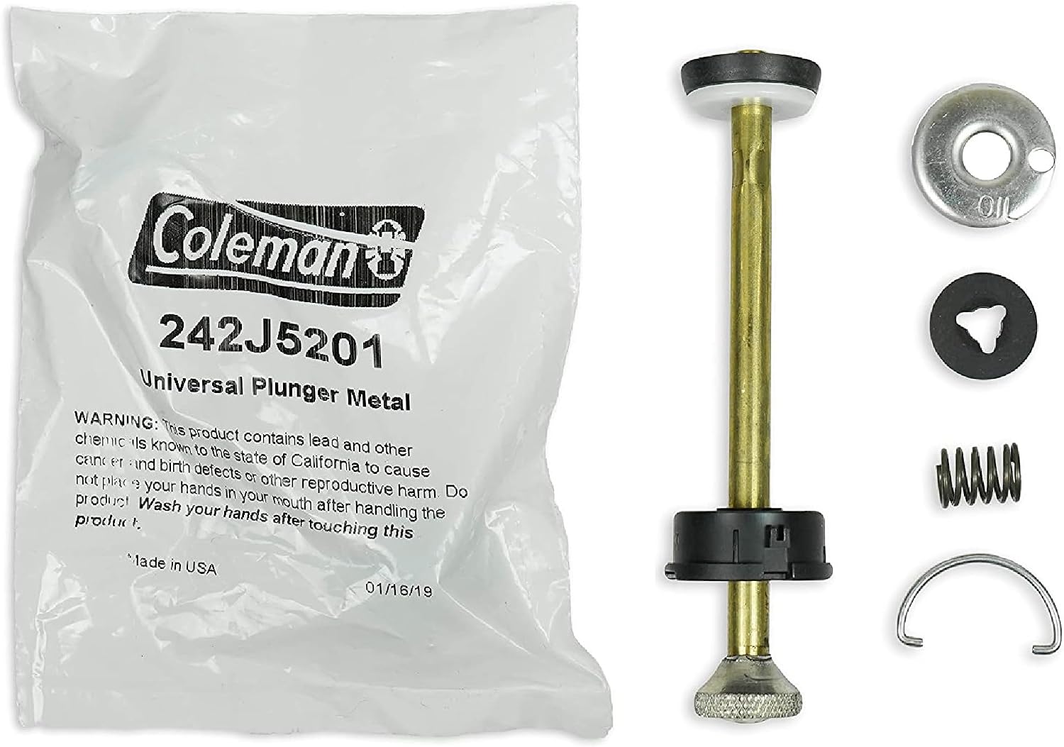 Coleman Universal Plunger Metal Part #: 242J5201 ; 4 Inch Long Plunger ...