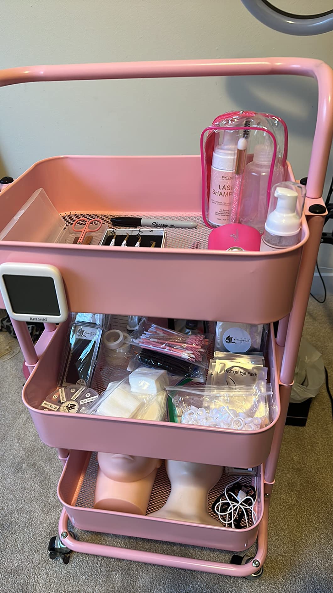 $19/mo - Finance Homchwell 3 Tier Metal Utility Rolling Cart with ...
