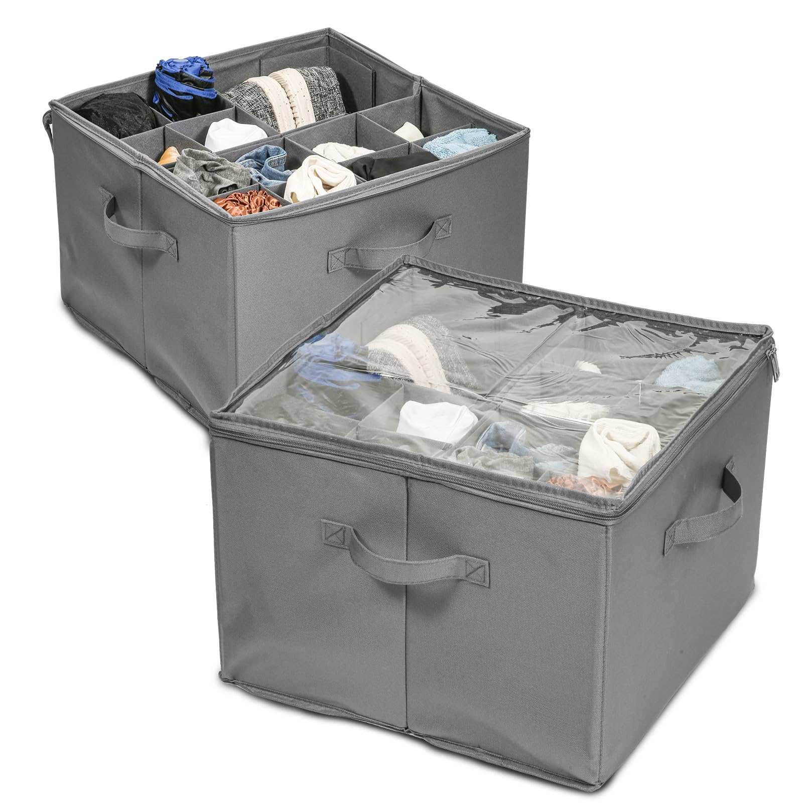 Amazon.com: 2pcs Shoe Organizer for Closet, Fabric Shoe Storage Bins ...