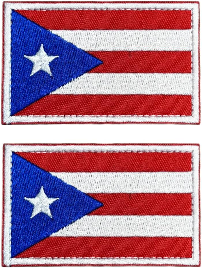 Amazon.com: MagaPro 2 PCS Puerto Rico Patch Puerto Rico Flag Patches Embroidery Military for ...