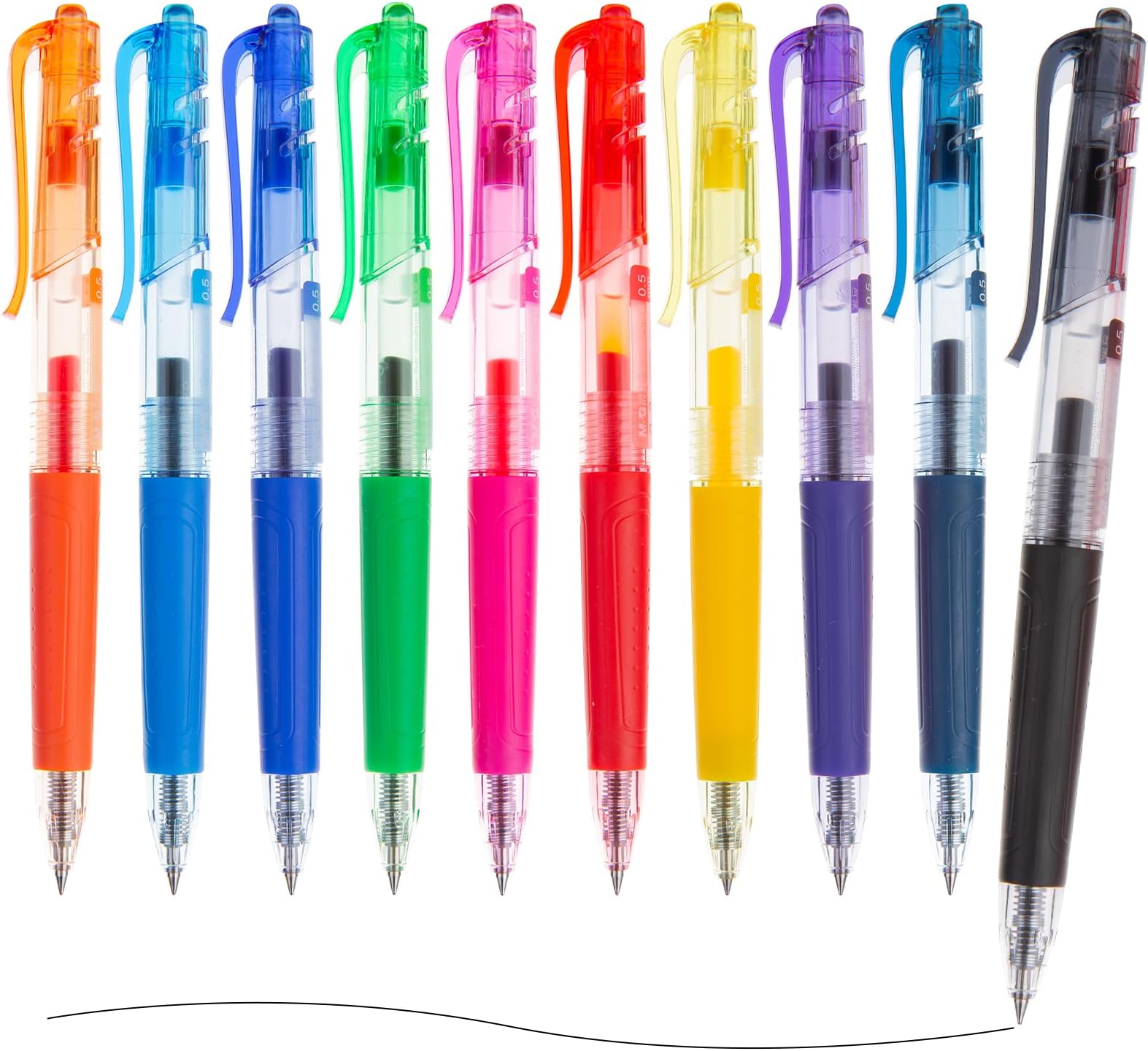Amazon.com: Gel Pens Set, 16 Colored Retractable Gel Ink Medium Point ...