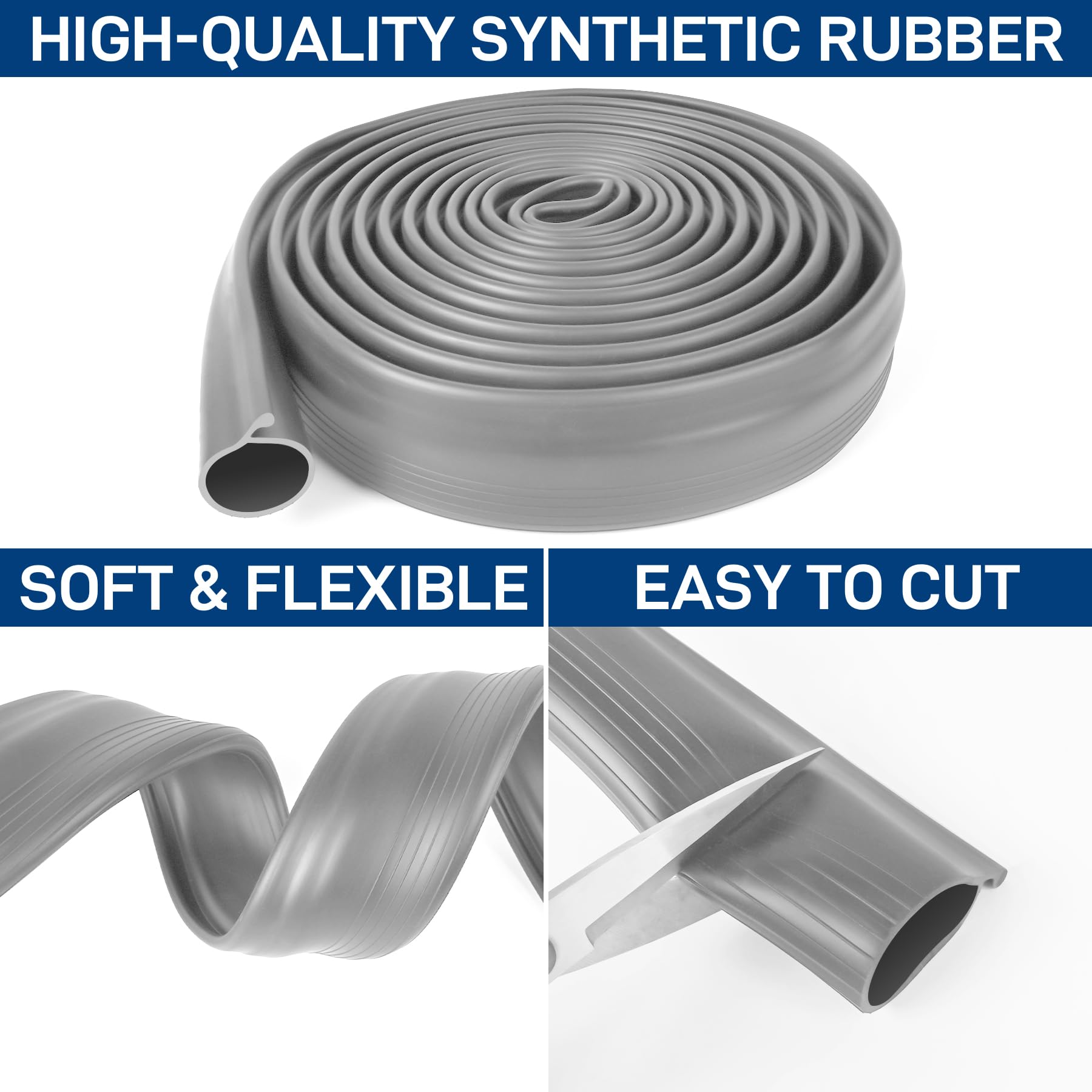 Snapklik.com : 16.5 FT Garage Door Bottom Seal Rubber 0.19" P Bulb ...