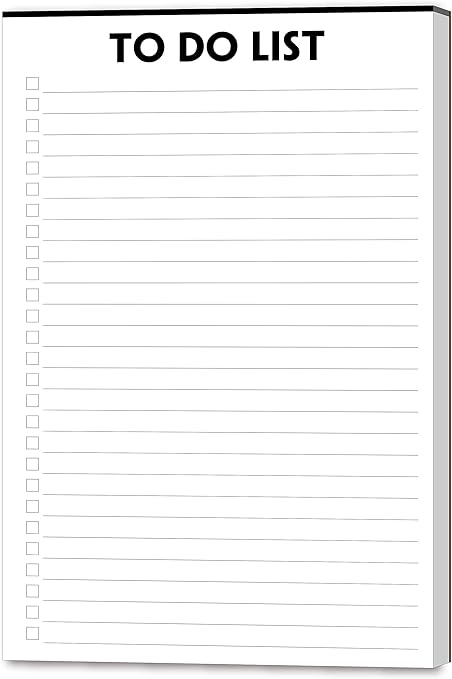 Amazon.com : To Do List Notepad - 5.5"x8.2", 50 Sheets, To Do Notebook ...