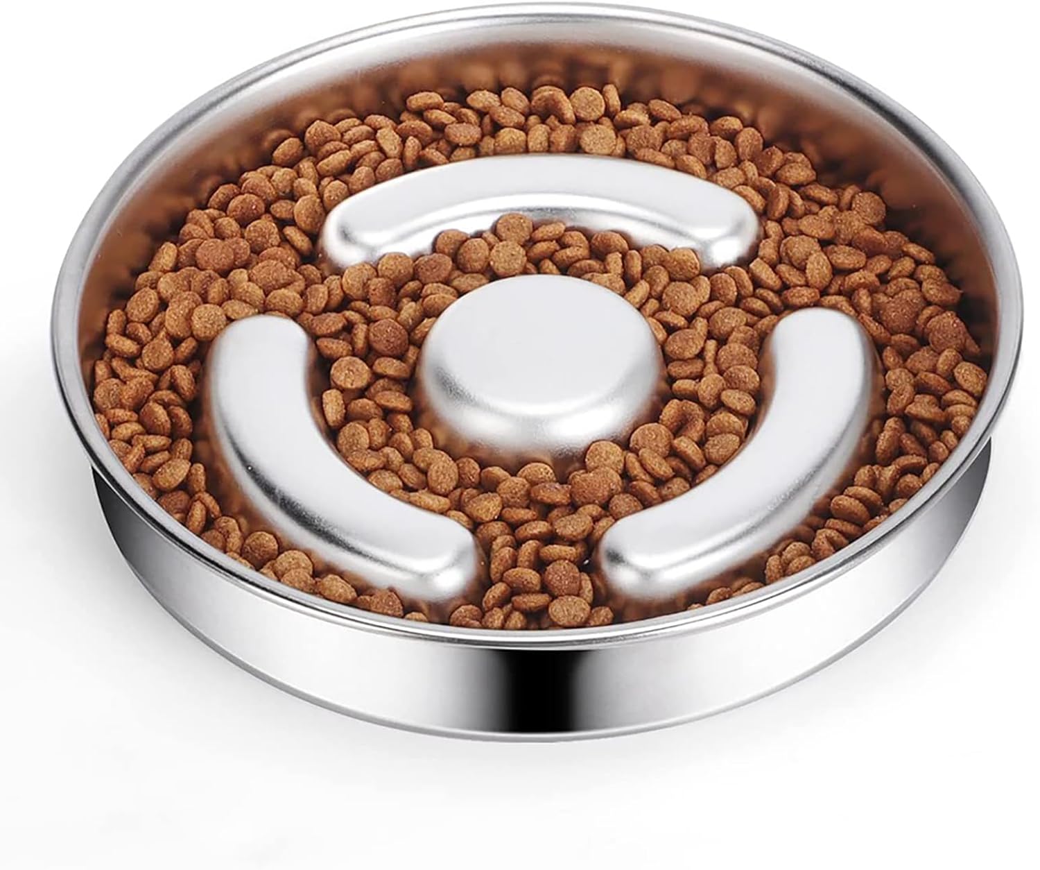 Naiveferry 1Pc Slow Feeder Dog Bowls, Stainless Steel Slow Down Dog ...