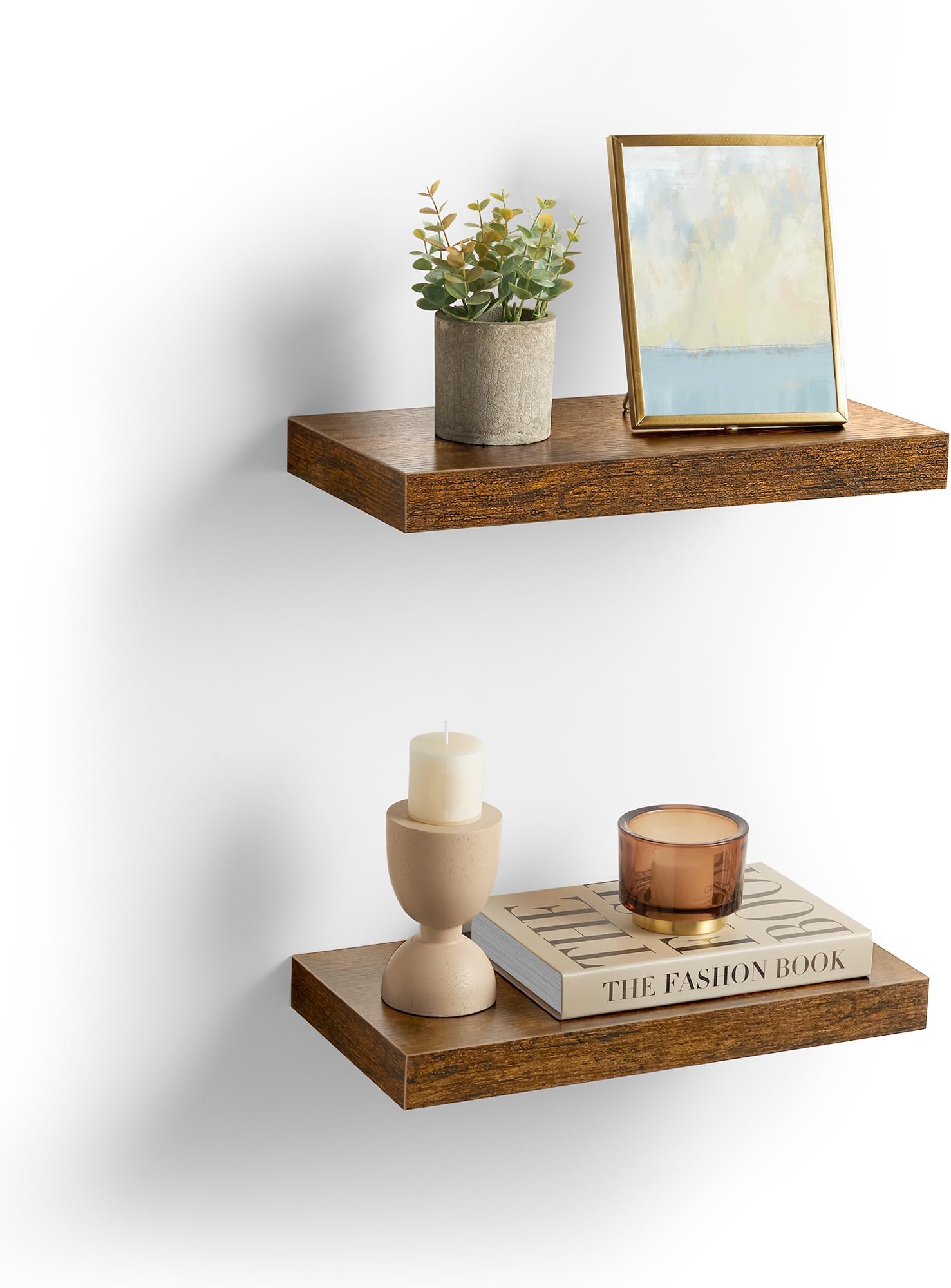 Amazon.com: VASAGLE Wall Shelves Set of 2, Floating Shelves, Wall ...