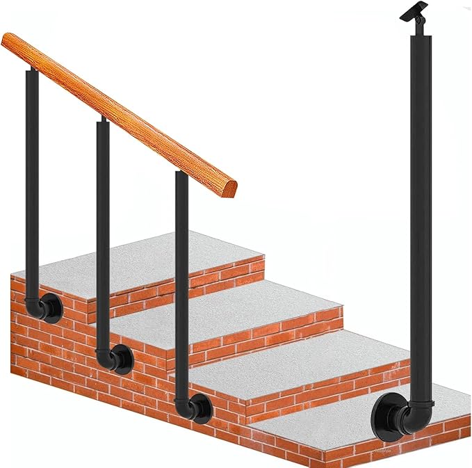 Renmlion Hand Rails for Outdoor Steps，Adjustable Transitional Handrail ...