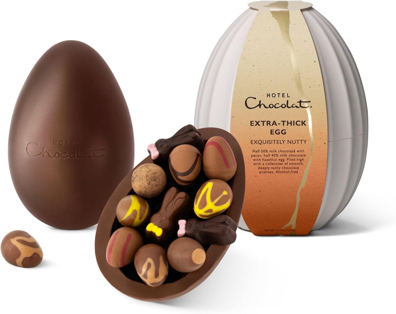 Hotel Chocolat Exquisitely Nutty Extra-Thick Easter Egg, 390g - 50% ...