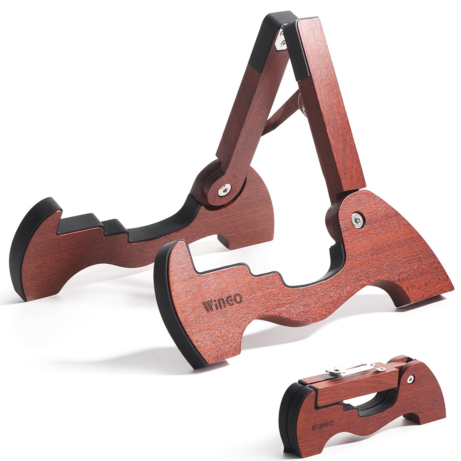 Amazon.com: WINGO Wood Guitar Stand, Folding A-frame Wooden Floor Stand ...