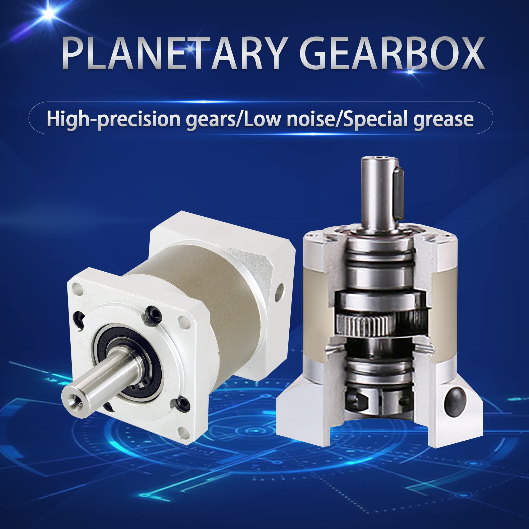 Snapklik.com : CNCTOPBAOS Nema23 Stepper Motor Planetary Gearbox 7 Arc-min Speed Reducer Gear ...