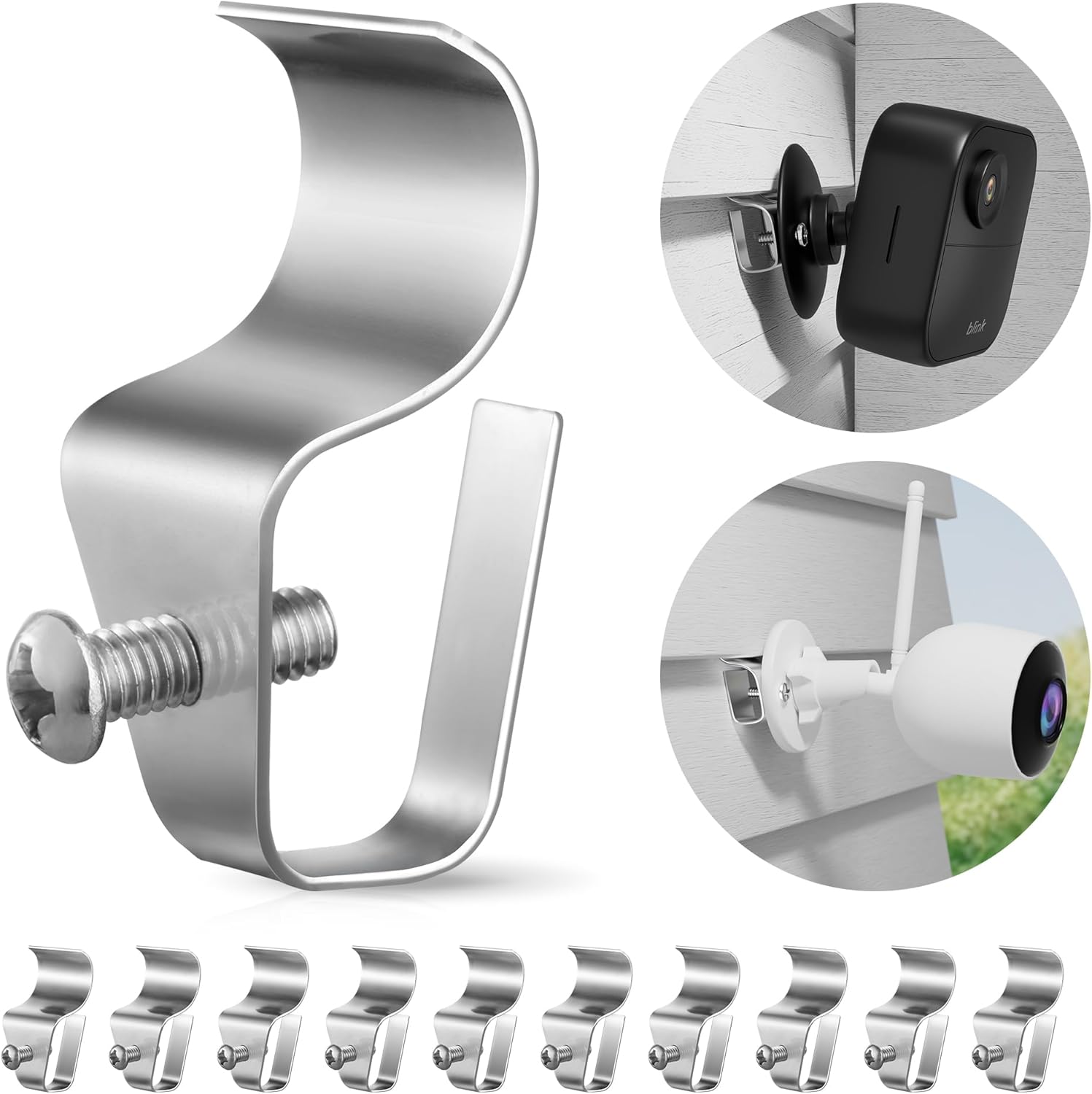 Amazon.com: HUXOR 10-Pack Vinyl Siding Screws Hooks for Home Security ...