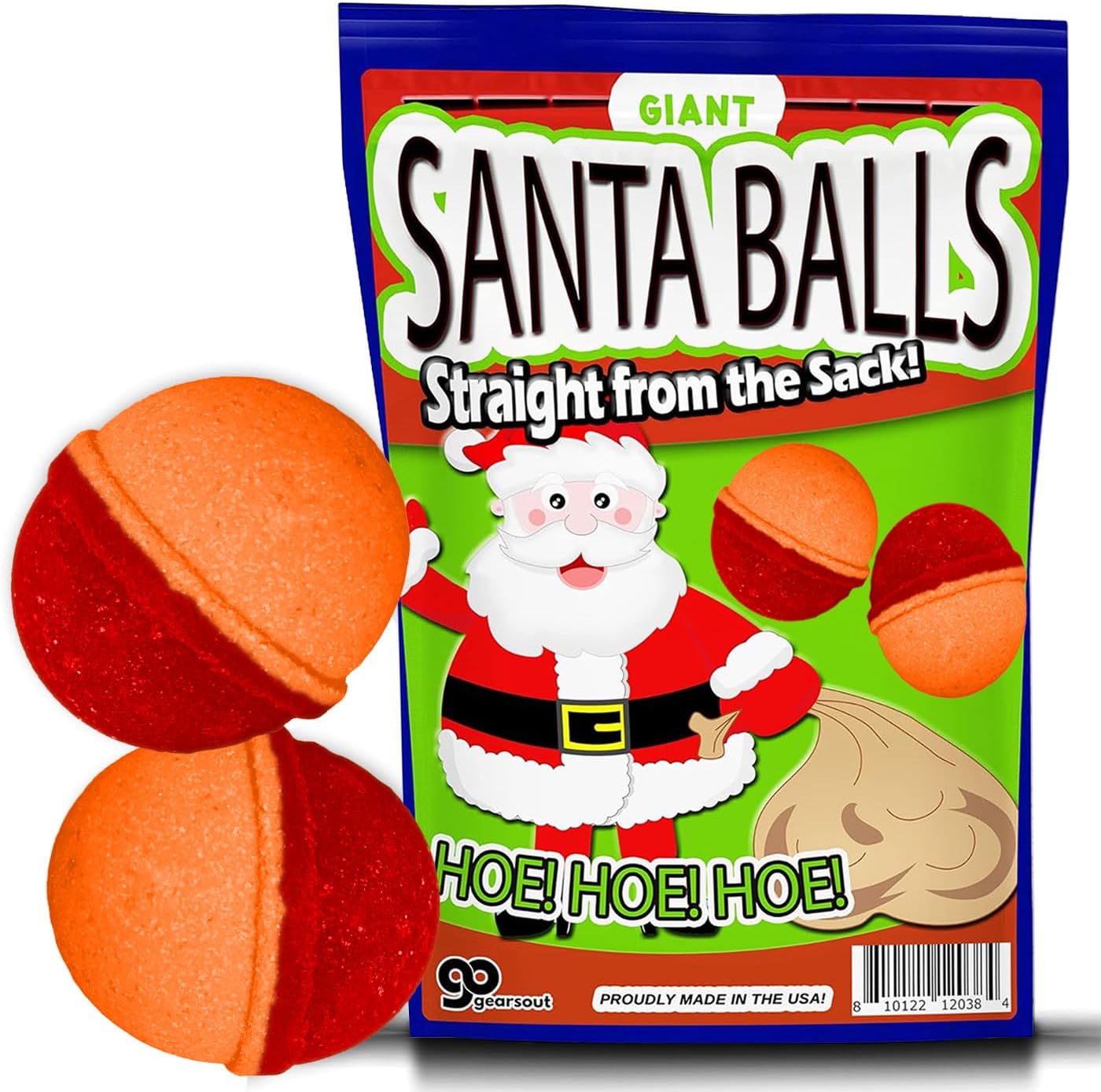 Amazon.com : Giant Santa Balls Bath Bombs - Merry Christmas Bath Gifts ...