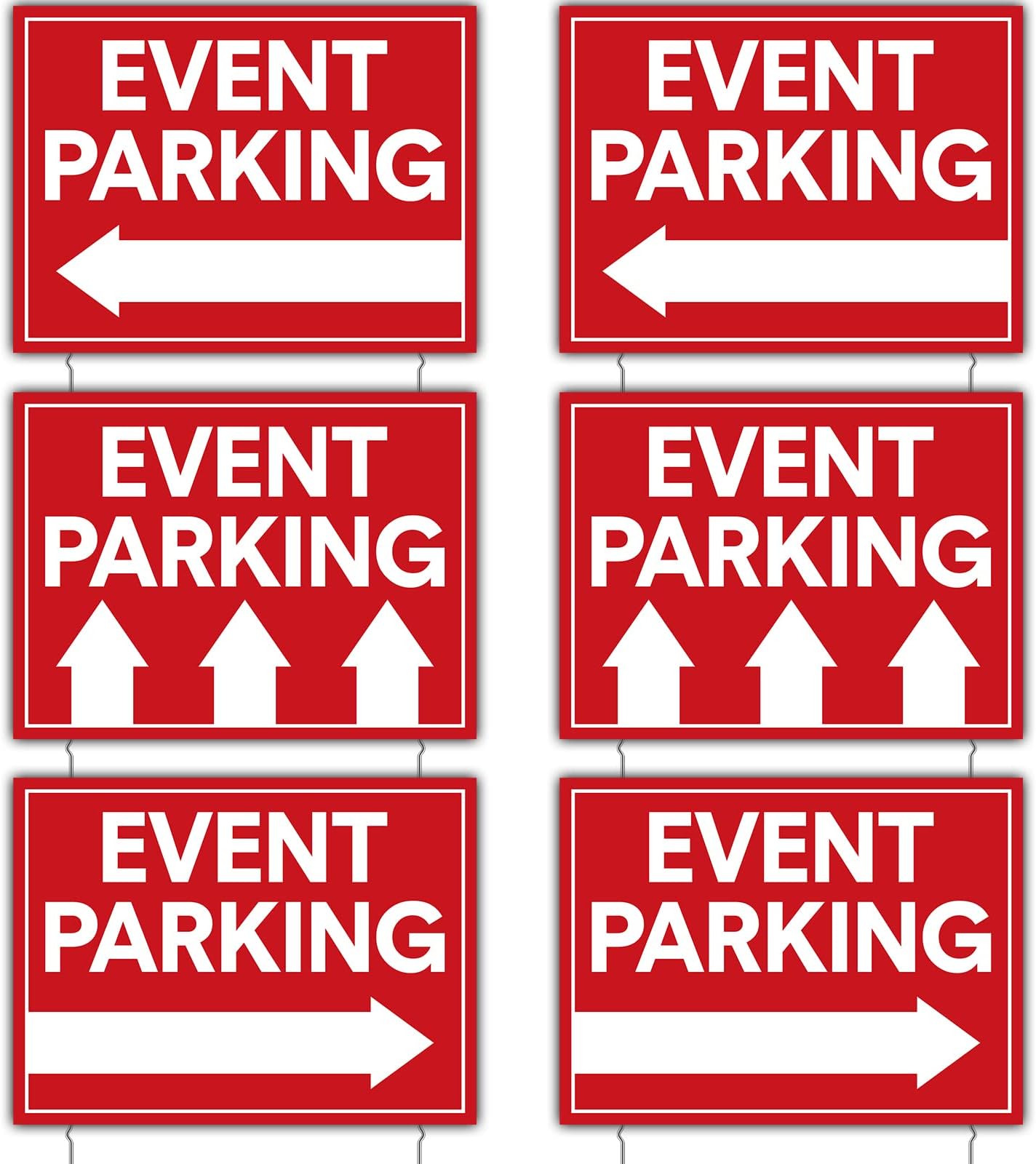 Amazon.com : Amyhill 6 Pcs Parking Signs for Yard with Arrow 16 x 12 ...