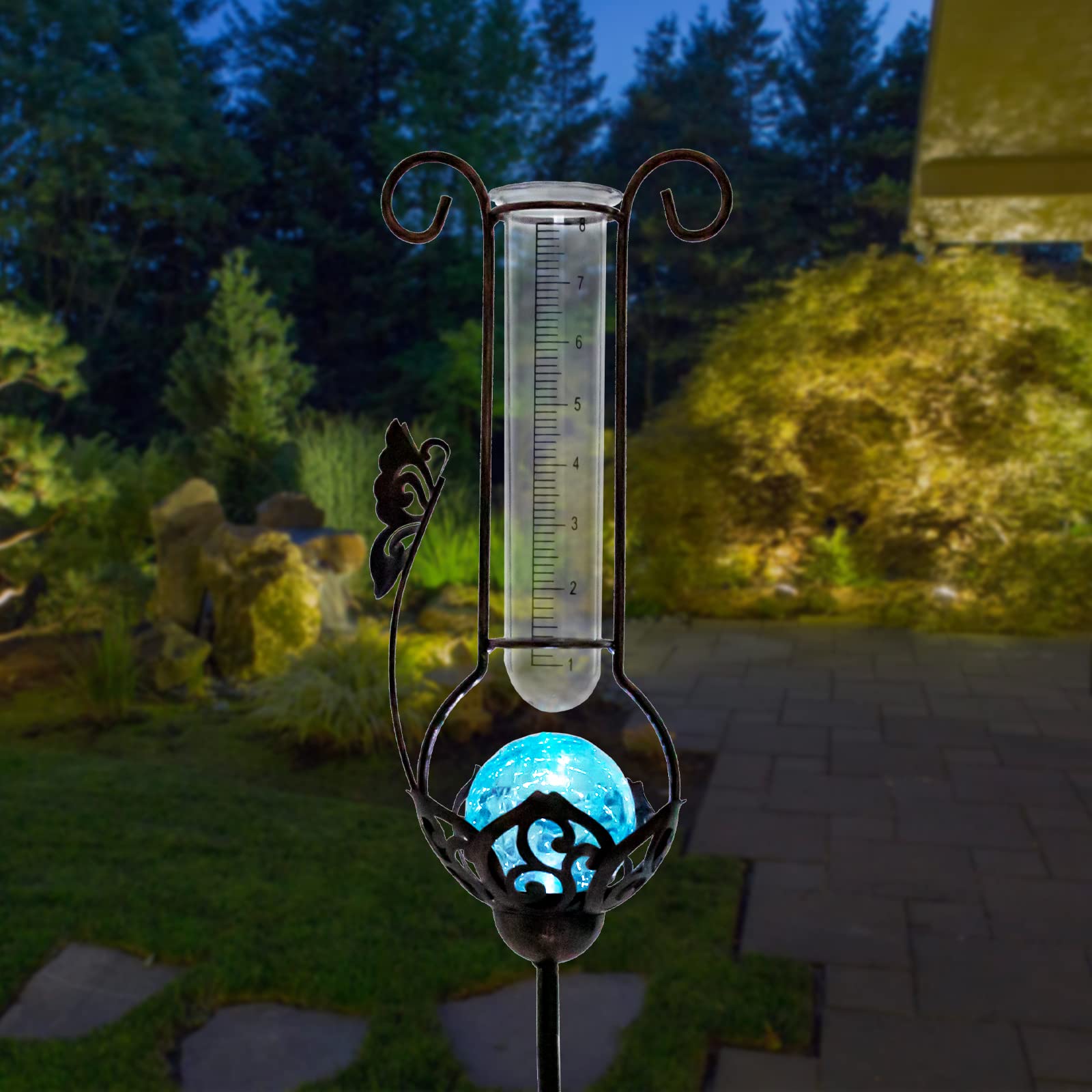Snapklik.com : WONDER GARDEN Solar Rain Gauge Outdoor - Decorative ...