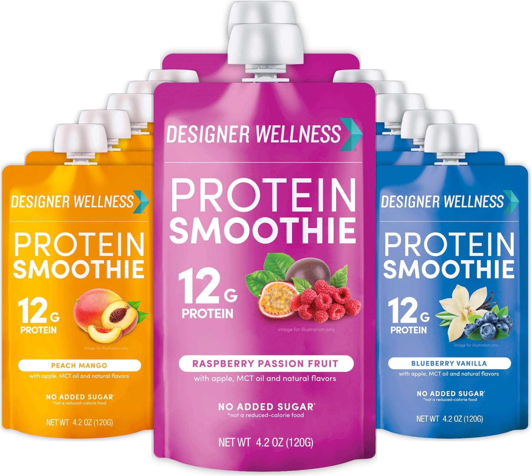 Amazon.com: Designer Wellness Protein Smoothie, Real Fruit, 12g Protein ...