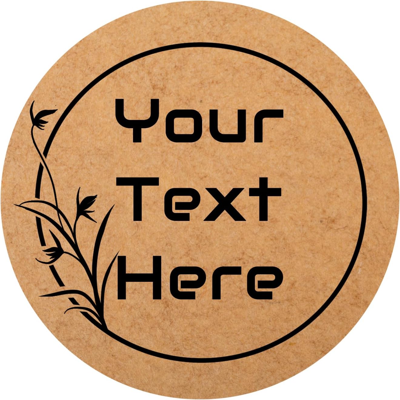 Amazon.com : 150,200Pcs Kraft Custom Sticker Labels Round Customized ...