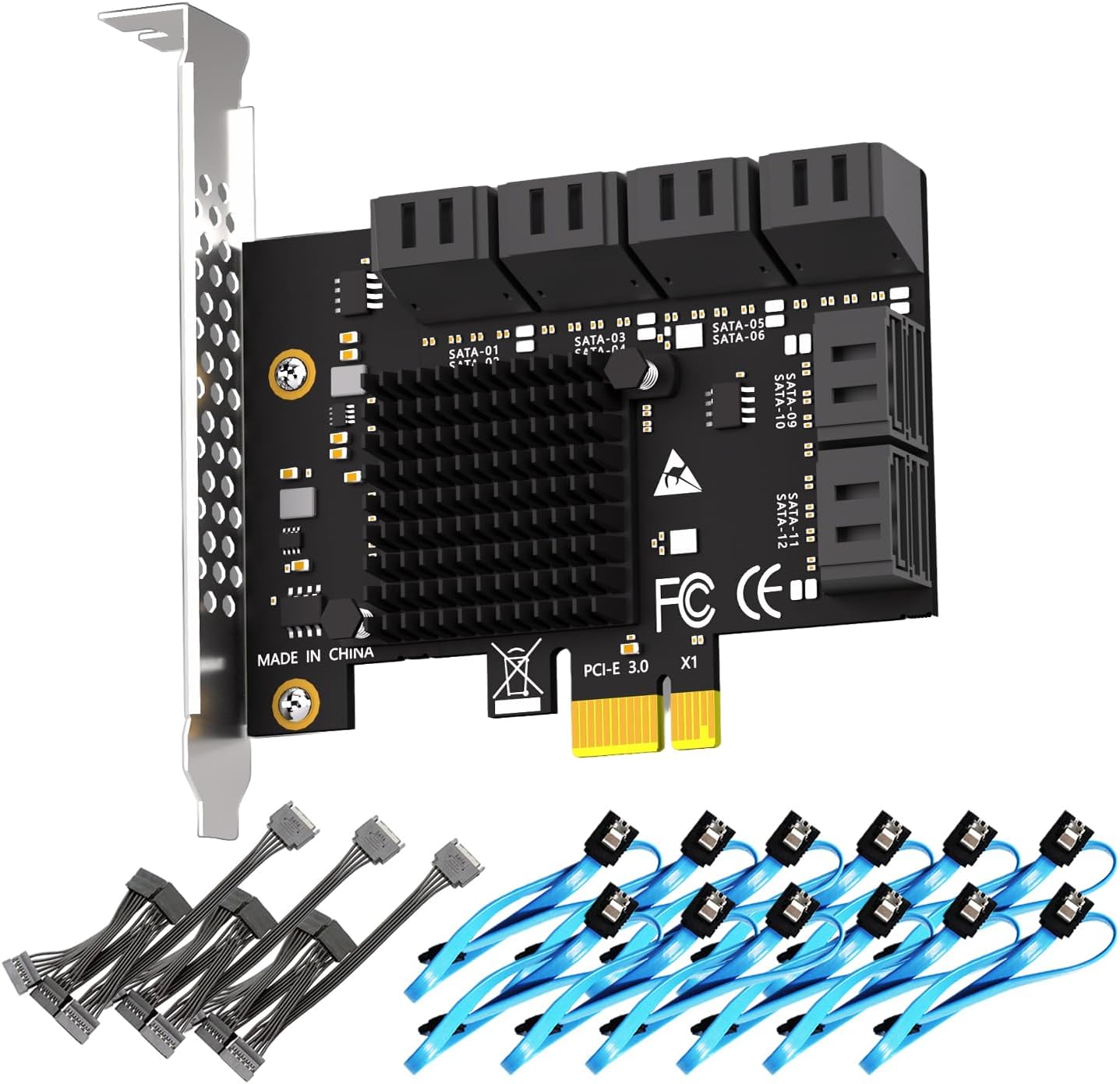 Amazon.co.jp: 10Gtek 10 Port PCIe SATA Card, SATA 3.0 Expansion Card ...