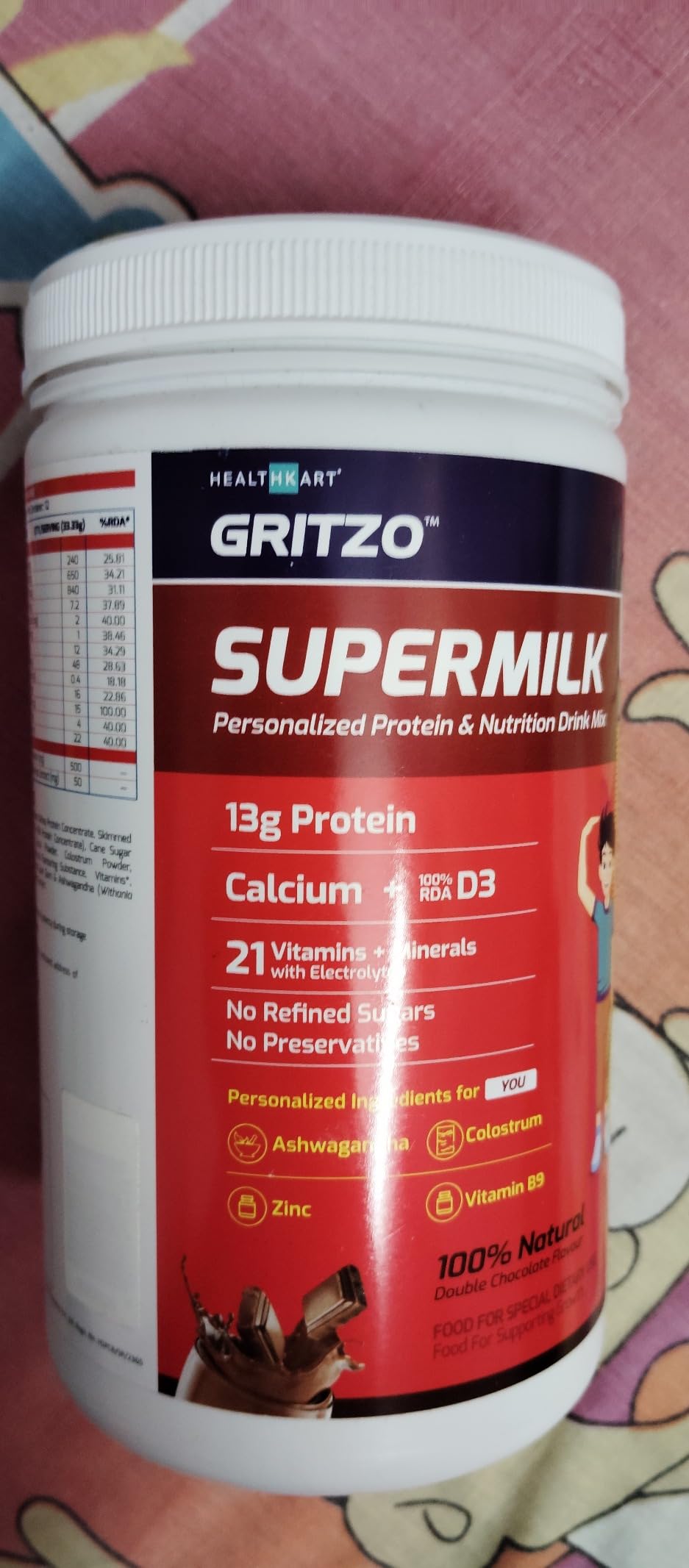 Gritzo Supermilk Daily Nutrition (13+Y Teen Athletes),12Gram Protein ...