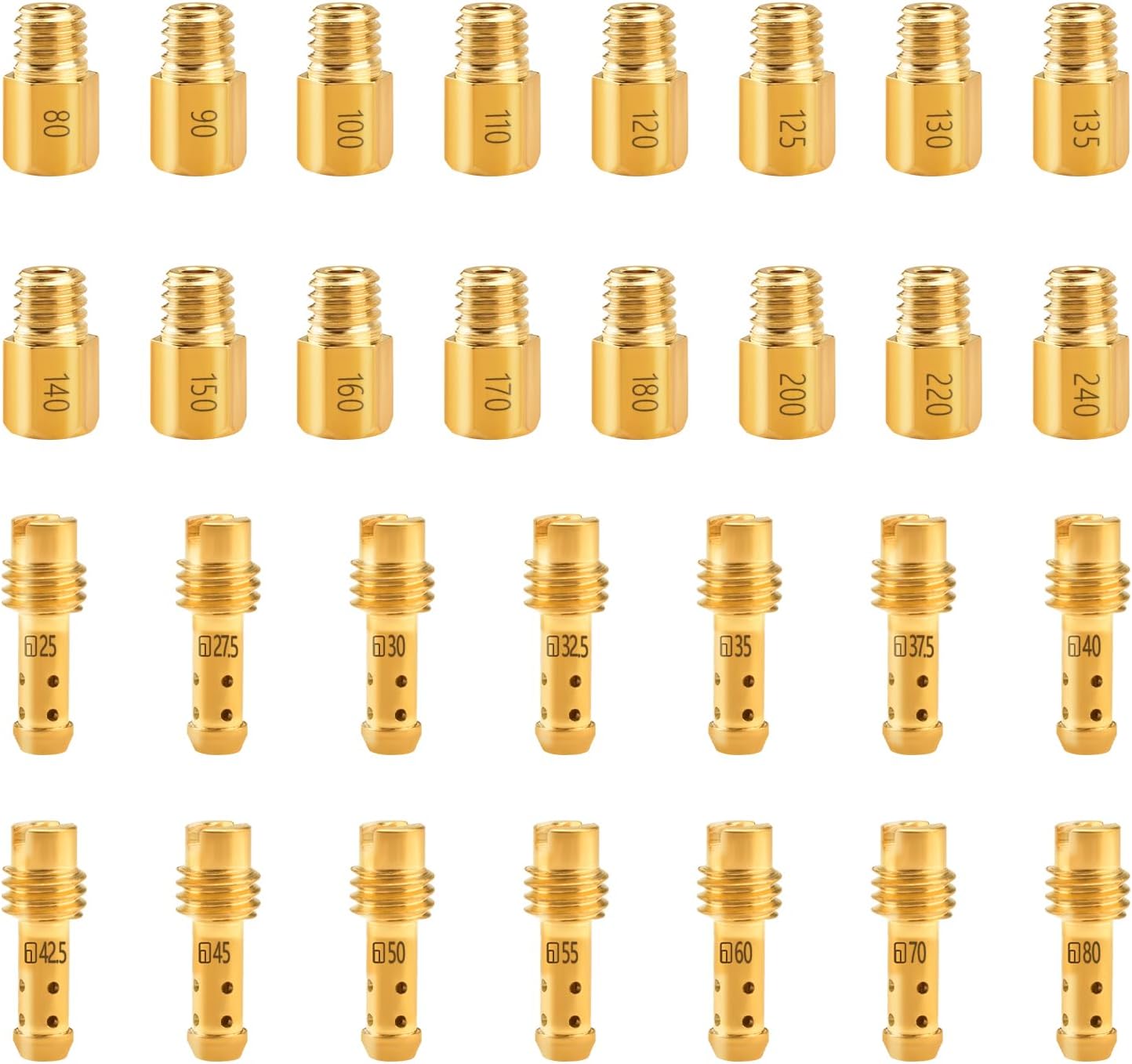 Amazon.com: 30 Pcs Main Jet and Pilot Slow Jet Kit Fits for VM18 VM20 ...