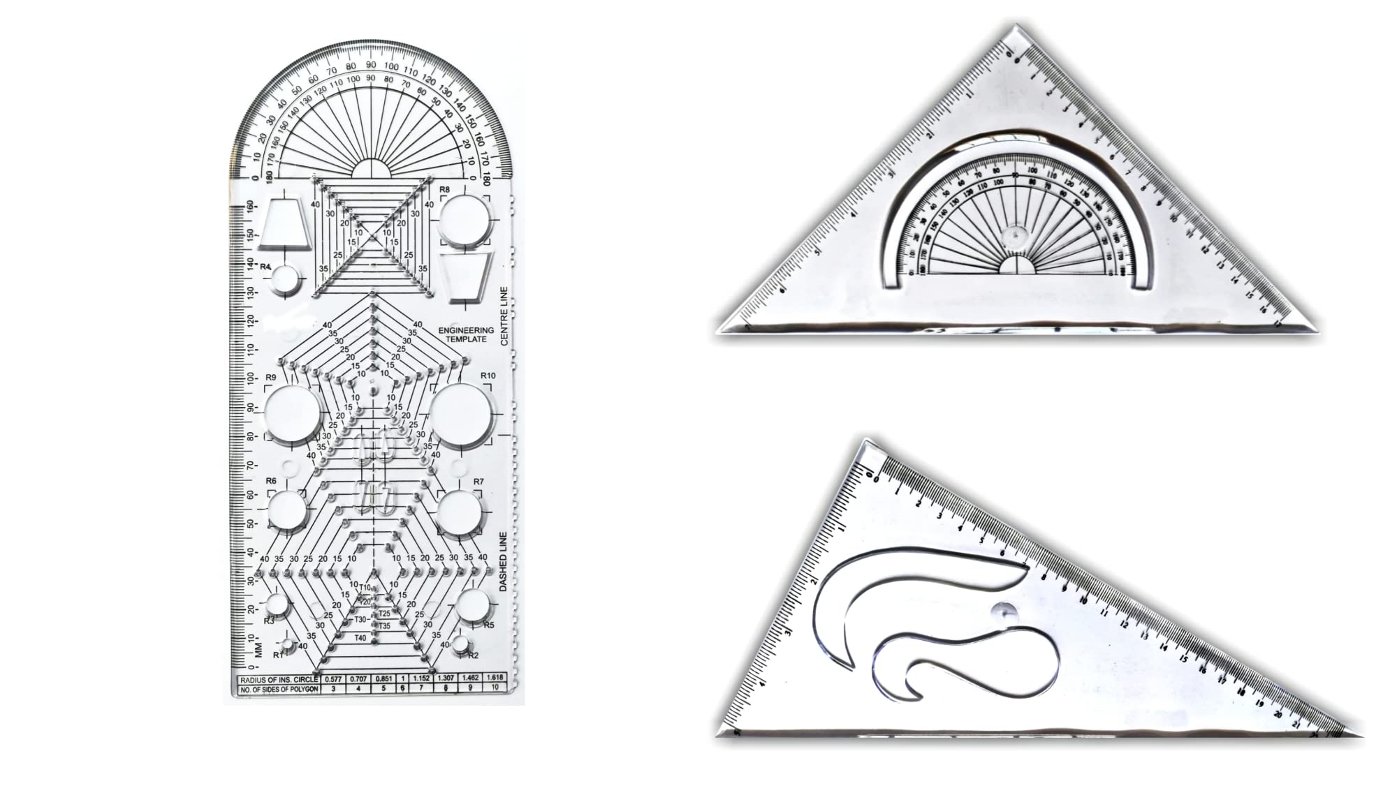 DUSHALA Engineering Template Stencil, Set Squares for Engineering ...