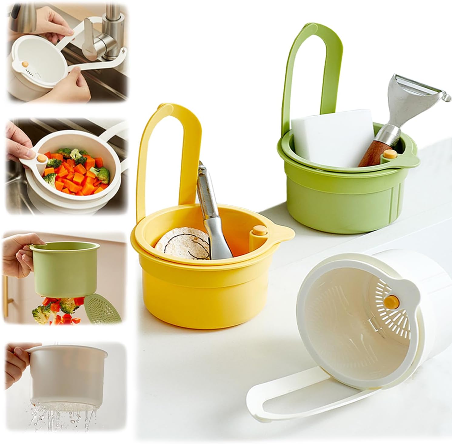 Amazon.com: 3-piece set Kitchen Sink Strainer Basket,General-purpose ...