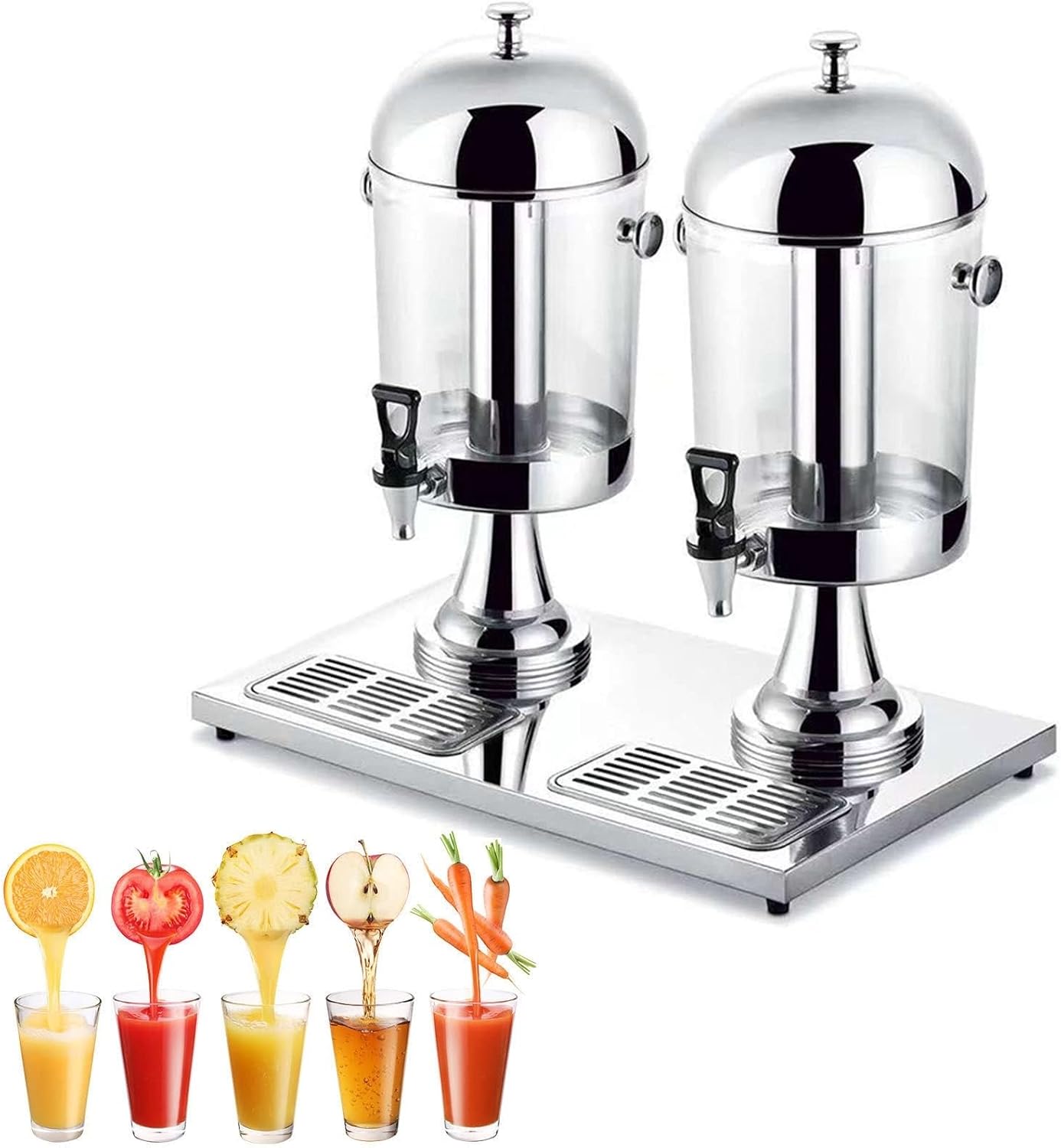 Stainless Steel Beverage Dispenser with Tap Commercial Cold Drink ...