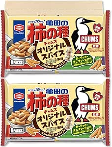 Amazon.co.jp: 亀田製菓 亀田の柿の種 チャムス オリジナル スパイス 164g 6袋詰め ×2袋セット PSJBOX チャムスオリジナル マイルド 柿ピー おつまみ せんべい ...