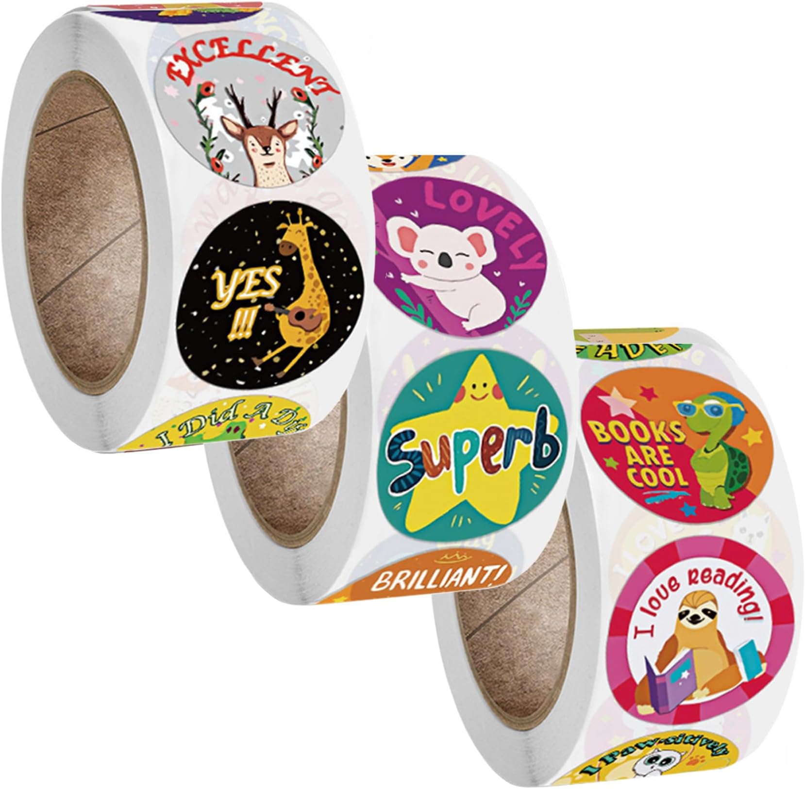 Amazon.com : Outus 3 Rolls Motivational Stickers for Kids, 1500 Pieces ...