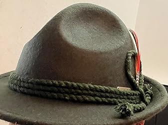 Amazon.com: BAVARIA TRACHTEN German Hat for Oktoberfest, 100% Wool Felt ...