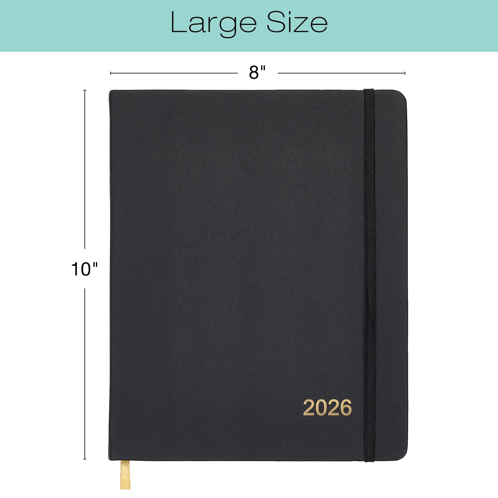 Snapklik.com : 2026 Textured Cover Weekly Monthly Planner, 8"x10": 14 ...