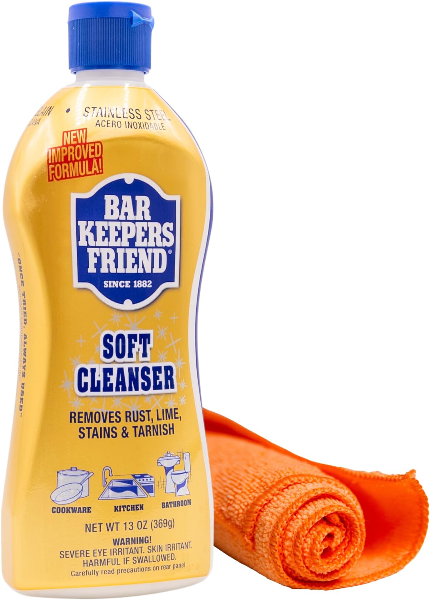 Amazon.com: Bar Keepers Friend Cleanser & Polish 13oz Bundled ...