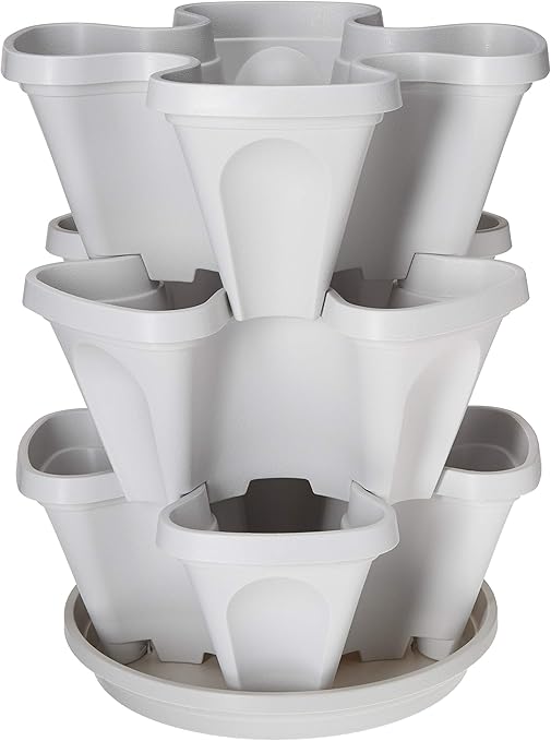 Amazon.com: 3 Tier Stackable Garden - Indoor / Outdoor Vertical Planter ...