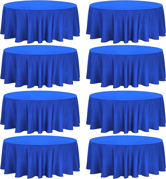 Amazon.com: 8 Pack Premium Round Tablecloth 108 Inch Round Table Covers ...