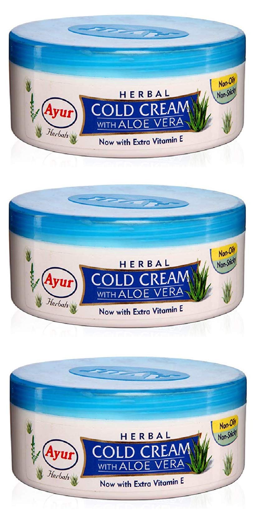 Ayur Herbal Cold Cream with Aloe Vera 200ml Pack of 3 : Amazon.in: Beauty