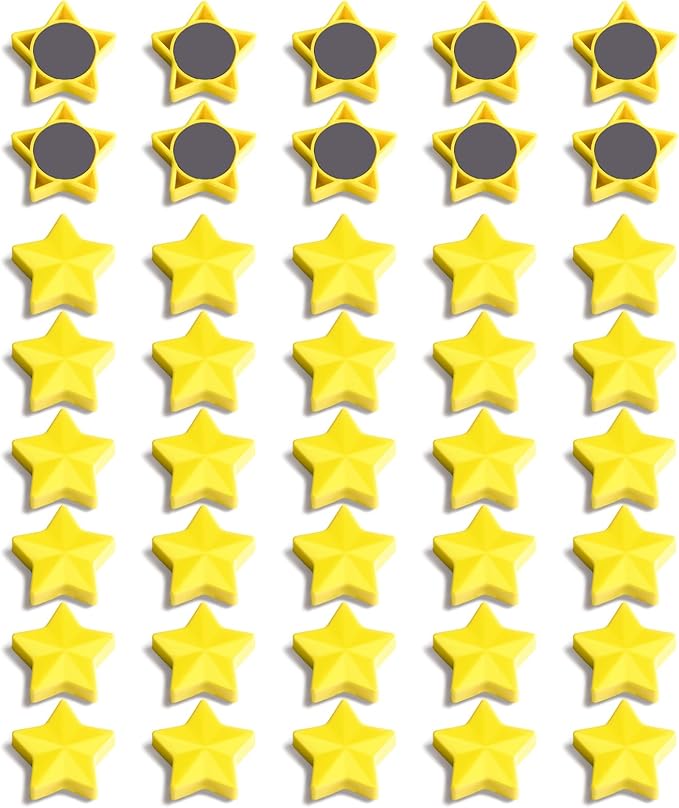 Amazon.com: PYJLBX 40PCS Star Fridge Magnets - Heavy Duty Refrigerator ...