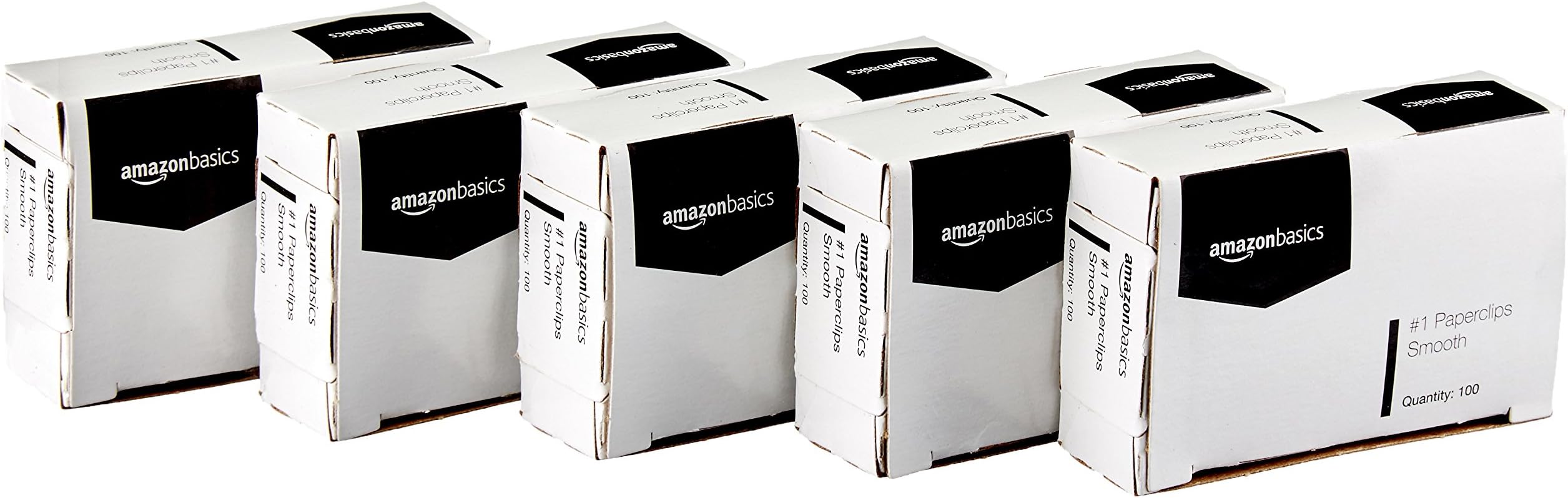 Amazon Basics No. 1 Paper Clips, Smooth, 100 Clip per Box, 10-Pack ...
