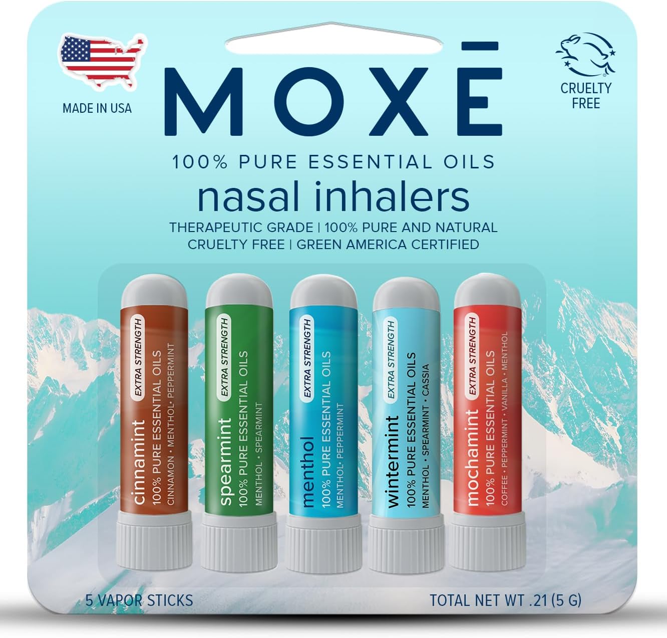 Amazon.com: MOXĒ Extra Strength Nasal Inhaler Variety Pack | 5 Powerful ...