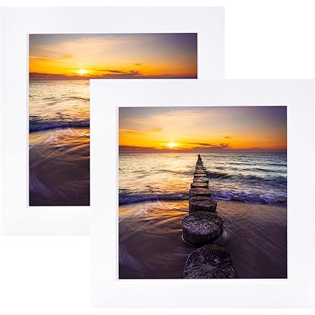 Amazon.com - LEKAIYA 5x5 White Picture Frames Set of 2, Square Solid ...