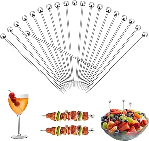 20 Pcs Metal Cocktail Sticks, Cocktail Sticks, Cocktail Picks, Cocktail ...