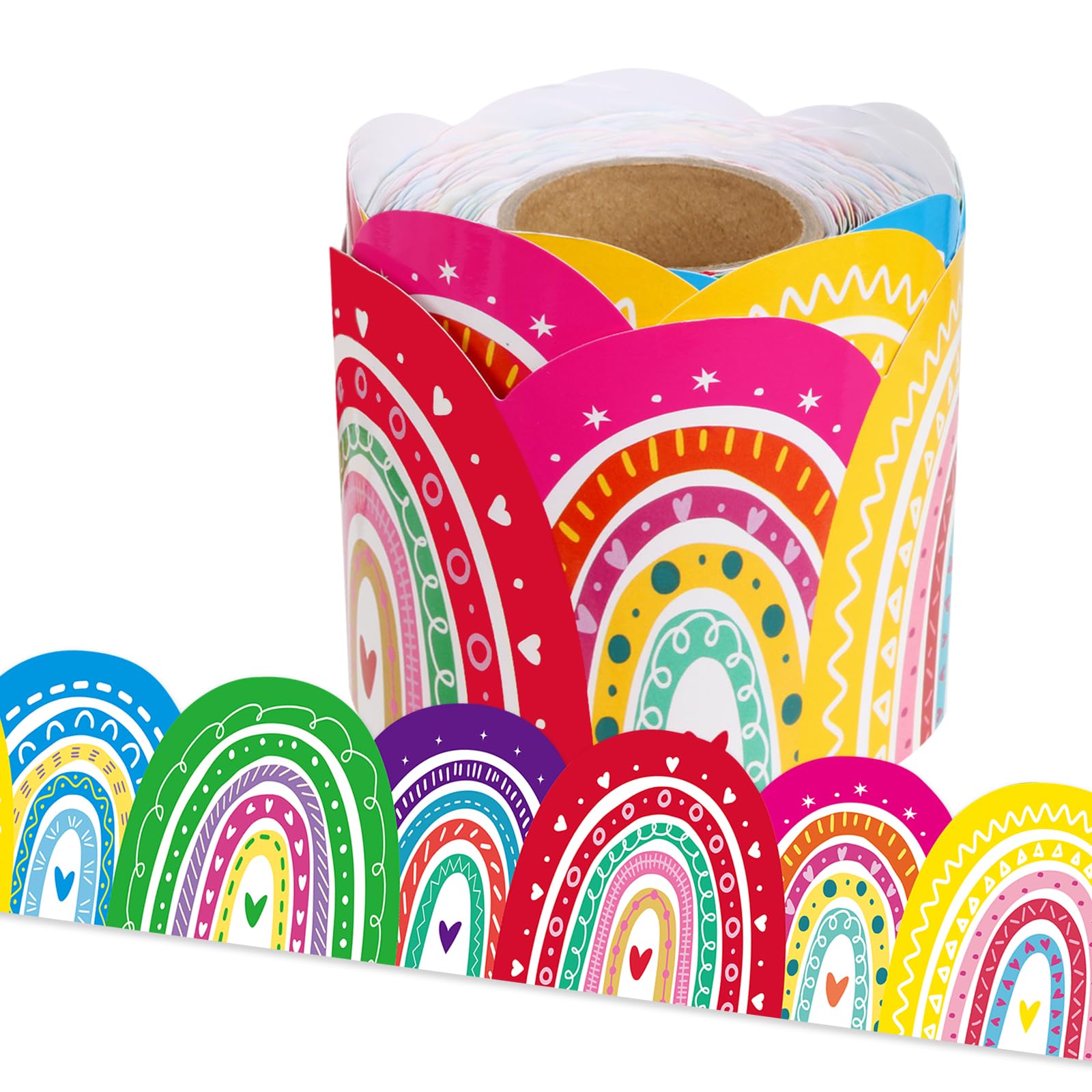 Snapklik.com : 65.6 Feet Rainbow Bulletin Board Borders, Colorful ...