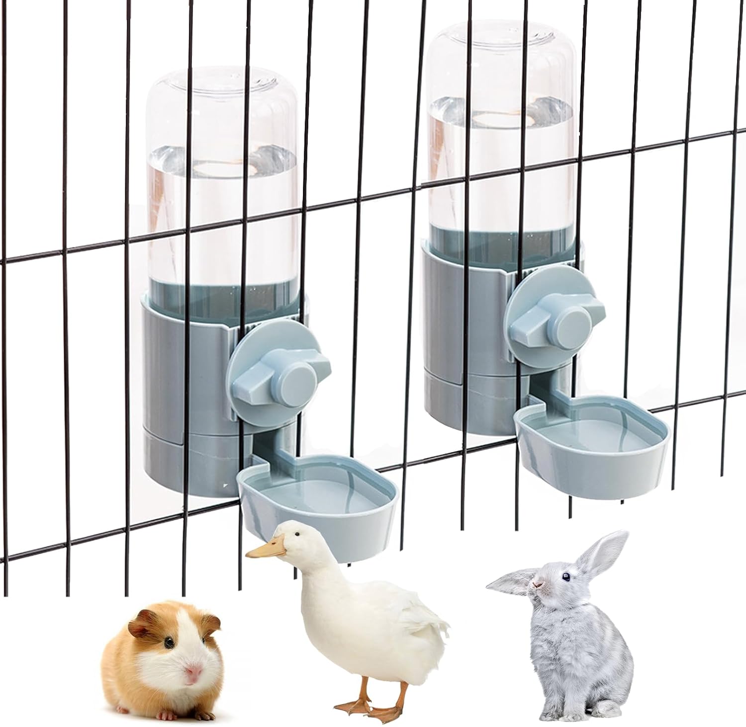 Amazon.com : kathson 2Pcs Rabbit Water Bottle 17 OZ Bunny Hanging Water ...