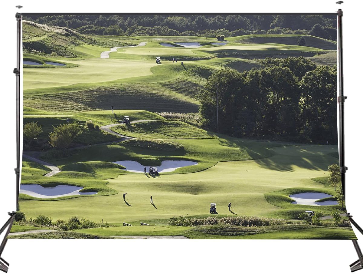 Amazon.com : 15x10ft Vinyl Backdrop Grassy Luxury Golf Course ...