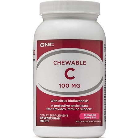 Amazon.com: GNC Chewable C 500 MG - Chewable Mixed Fruit - 180 ...