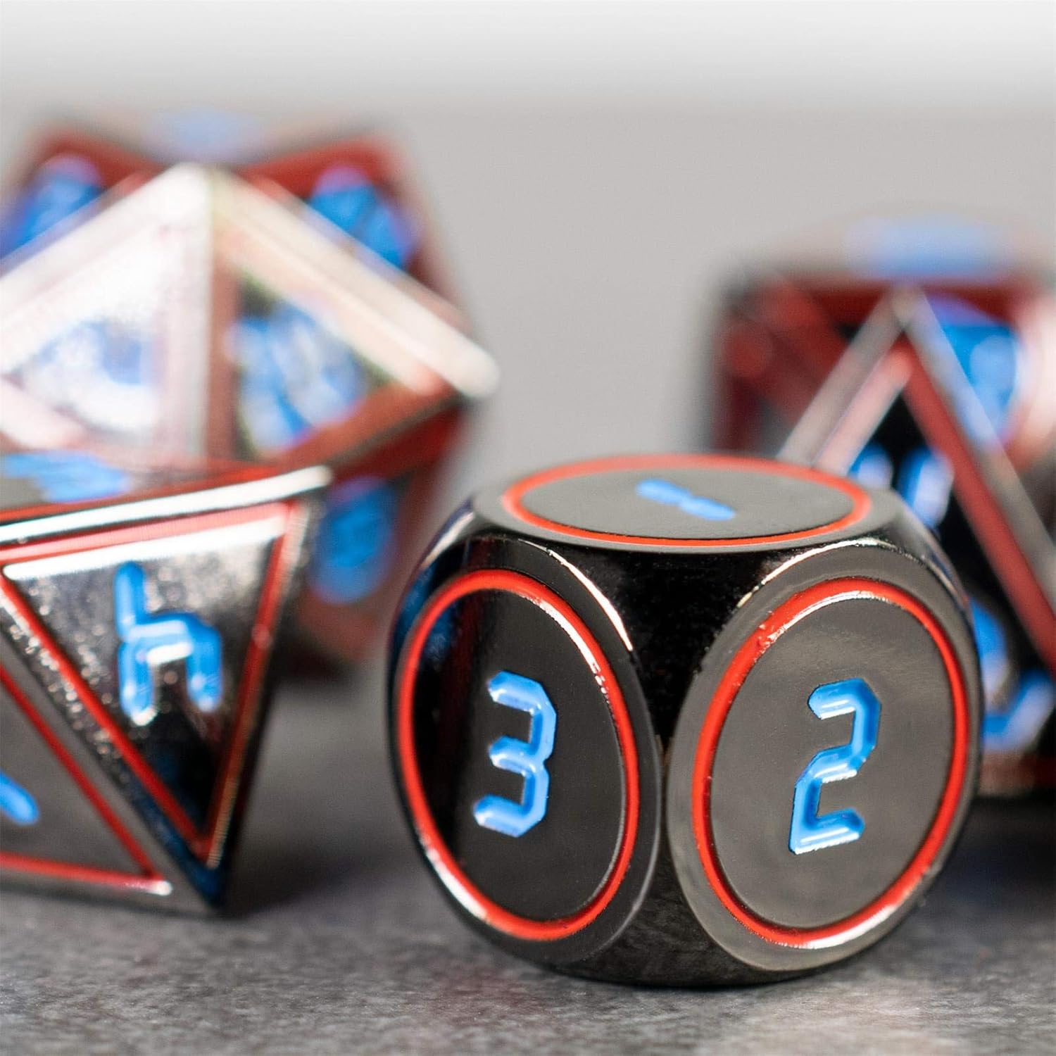 shibby 7 polyhedral metal cubes for role and tabletop games in digital ...