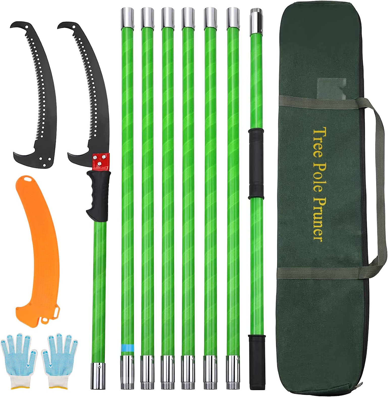 Kokorona 26ft Tree Pole Pruner Saws for Tree Trimming Manual Tree Pole ...