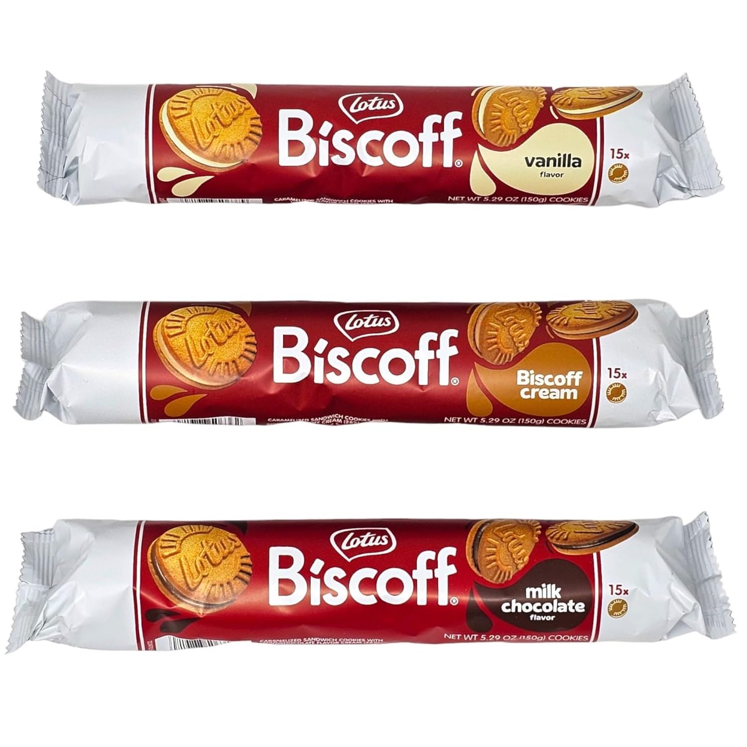 Amazon.com: Sandwich Cookies Vanilla cream, Milk Chocolate, Cream ...