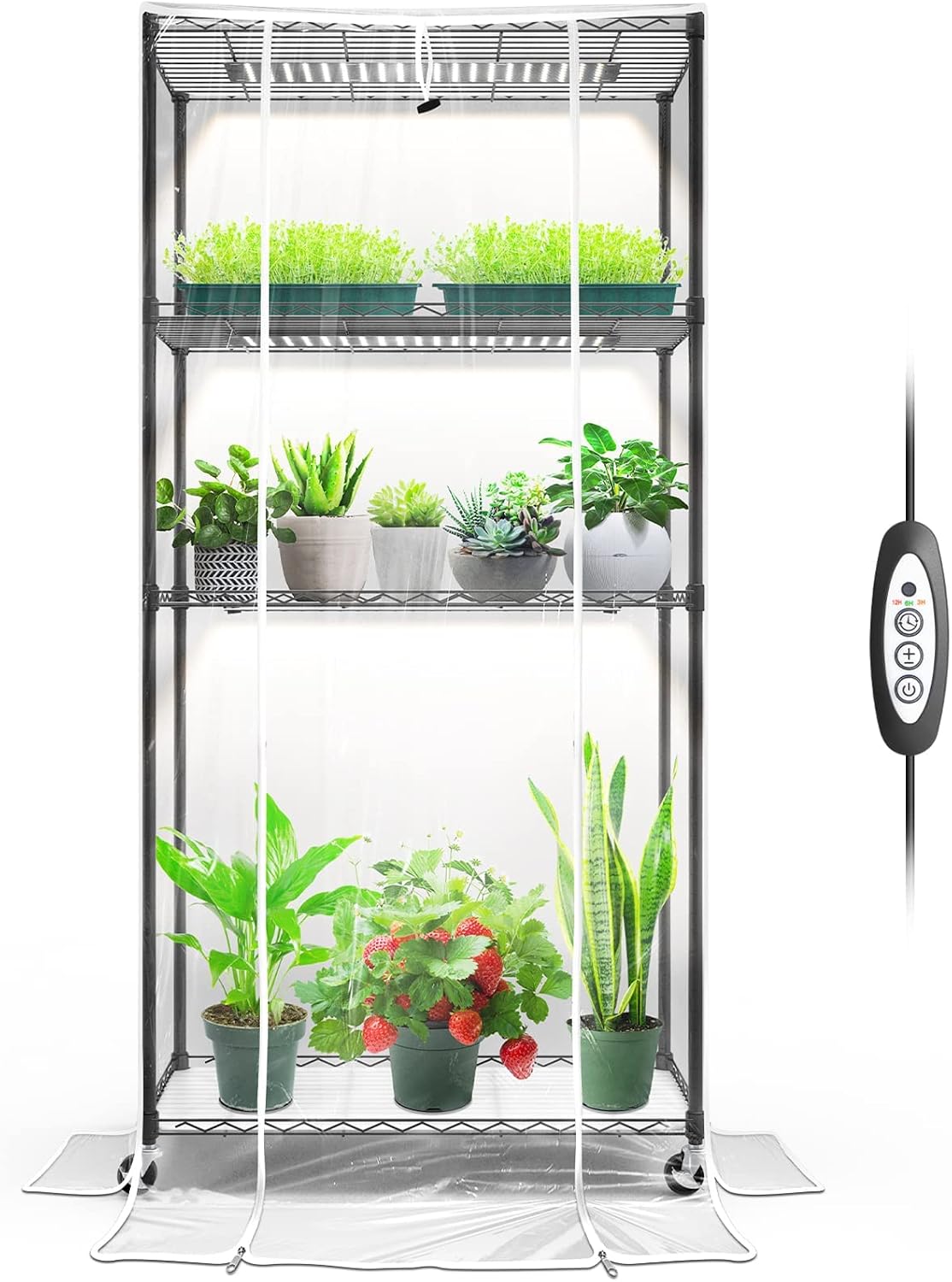 Brandclub - Barrina Mini Greenhouse with LED Grow Light for Indoor ...