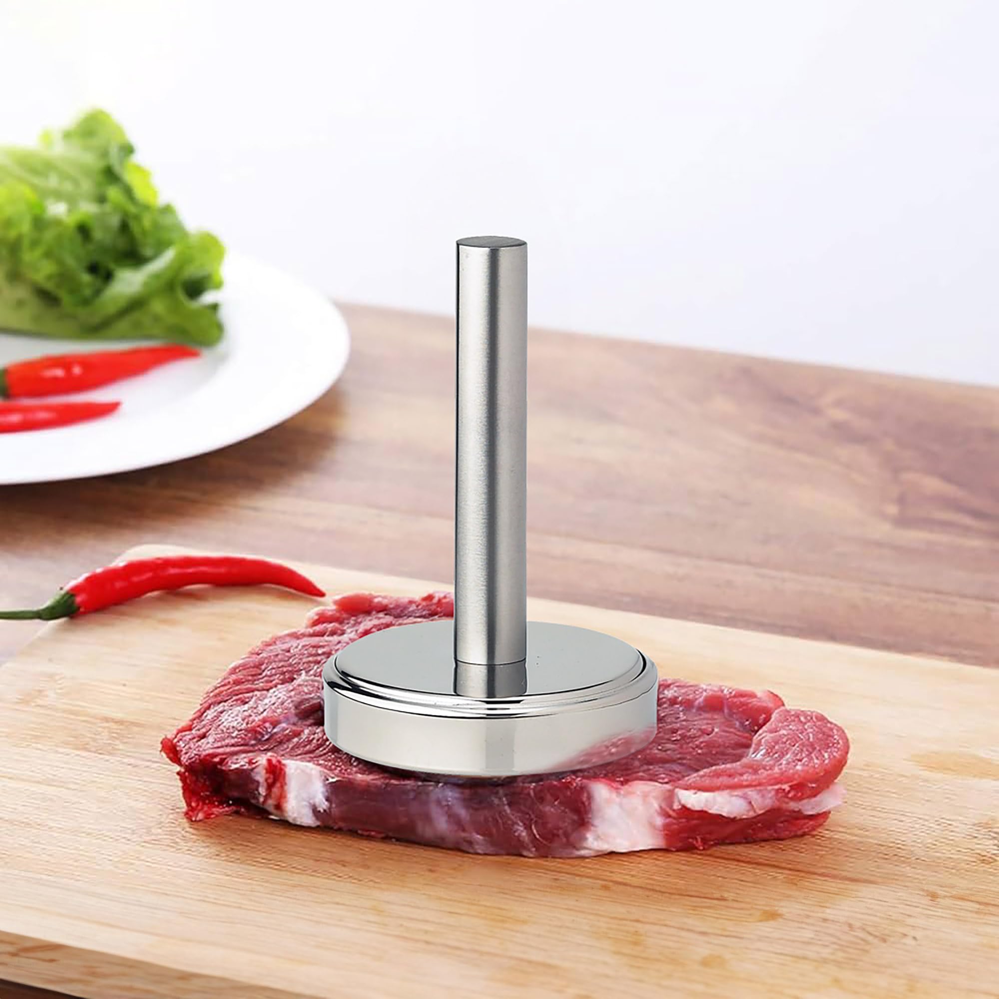 Snapklik.com : Fantes Meat Pounder, Stainless Steel, 5-Inches Tall
