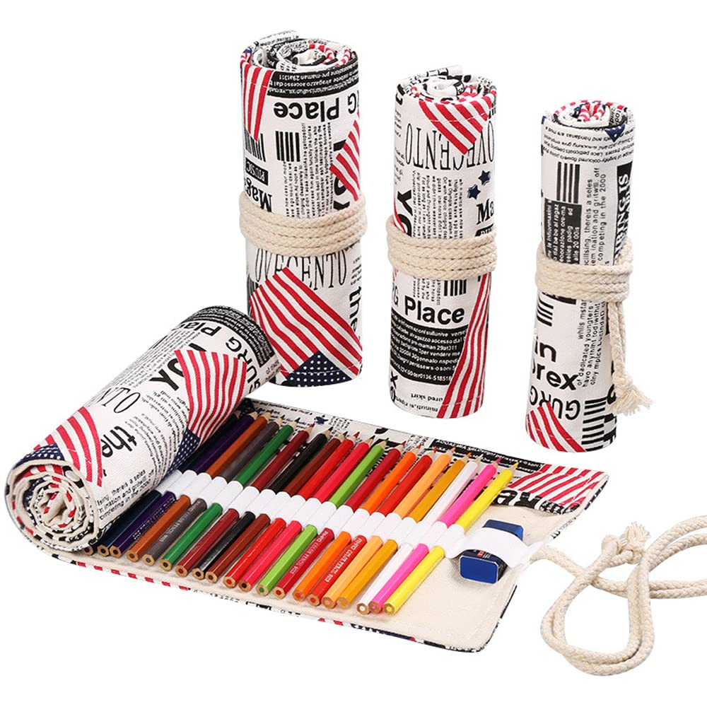 Amazon.com: DIYOMR 24/36/72 Slots Pencil Wrap Pencil Rolls, Artist ...
