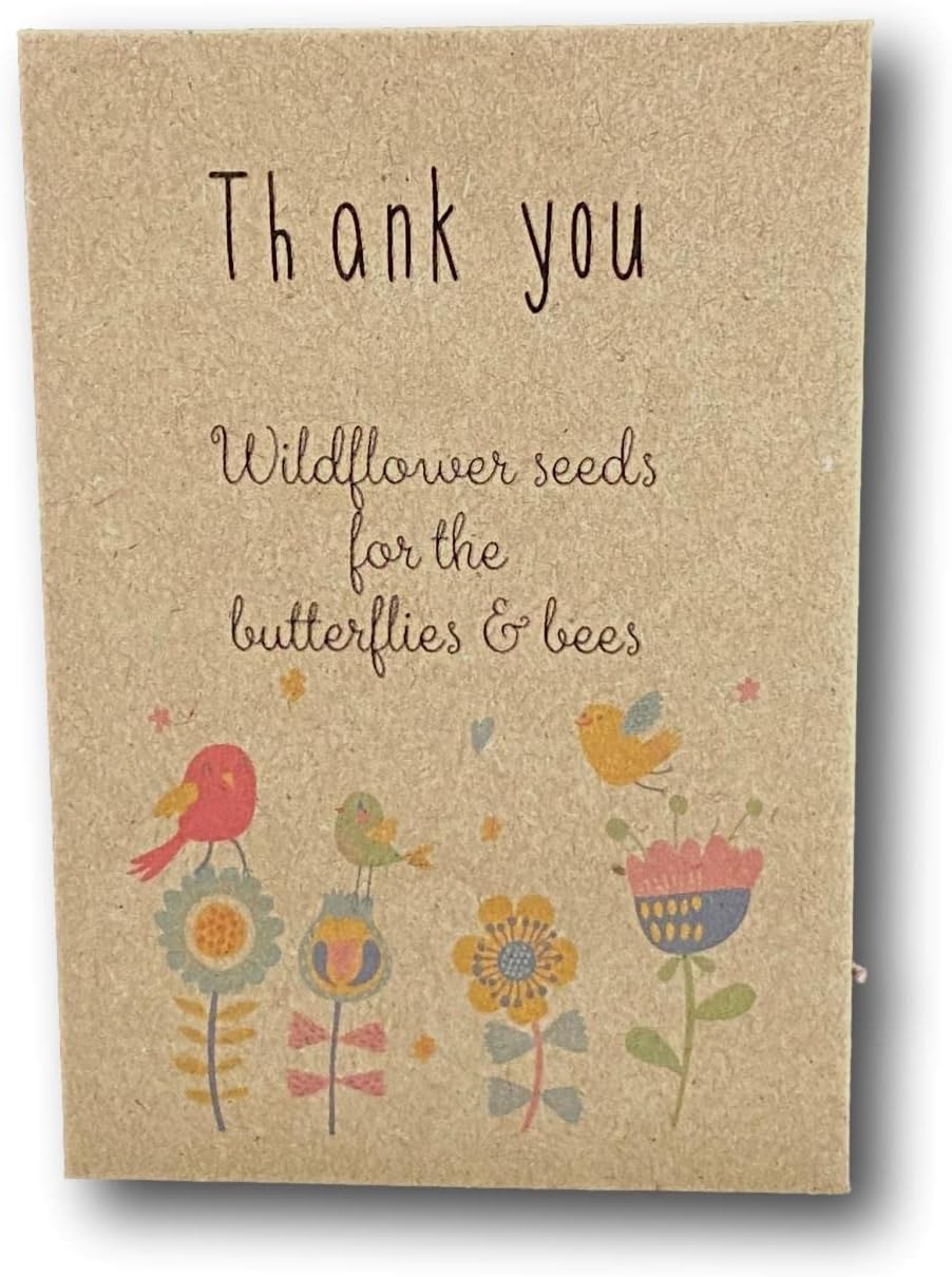 10 x Thank You Wildflower Seed Packets - A Blooming Marvellous Gift to ...